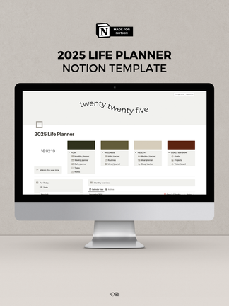 2025 LIFE PLANNER | TEMPLATE MADE FOR NOTION – Ora Papers