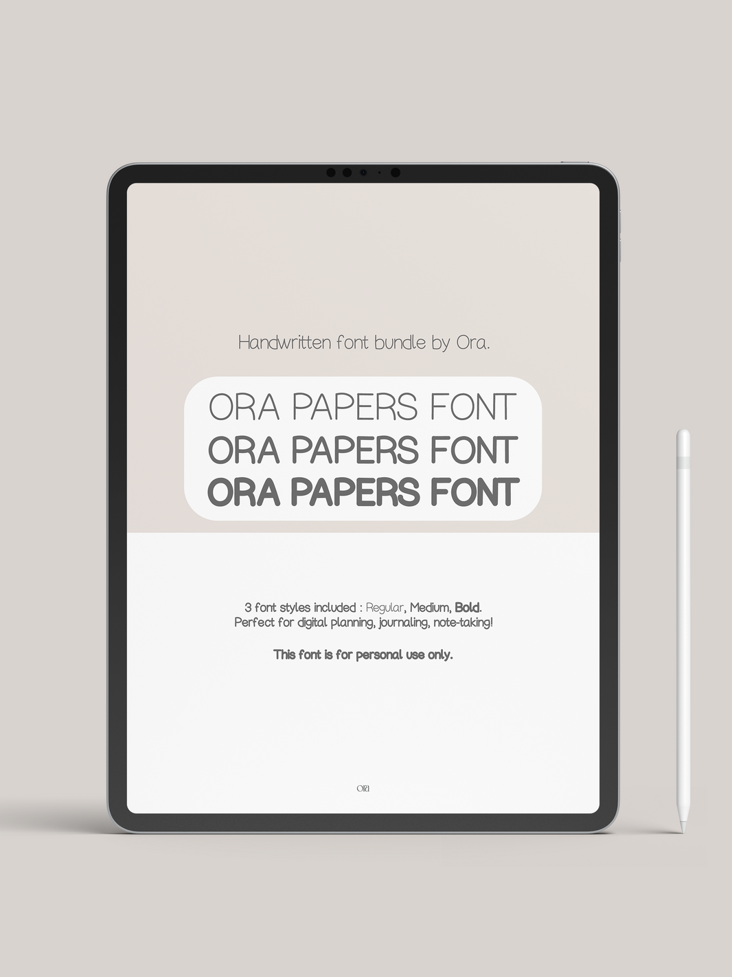 FONTS – Ora Papers